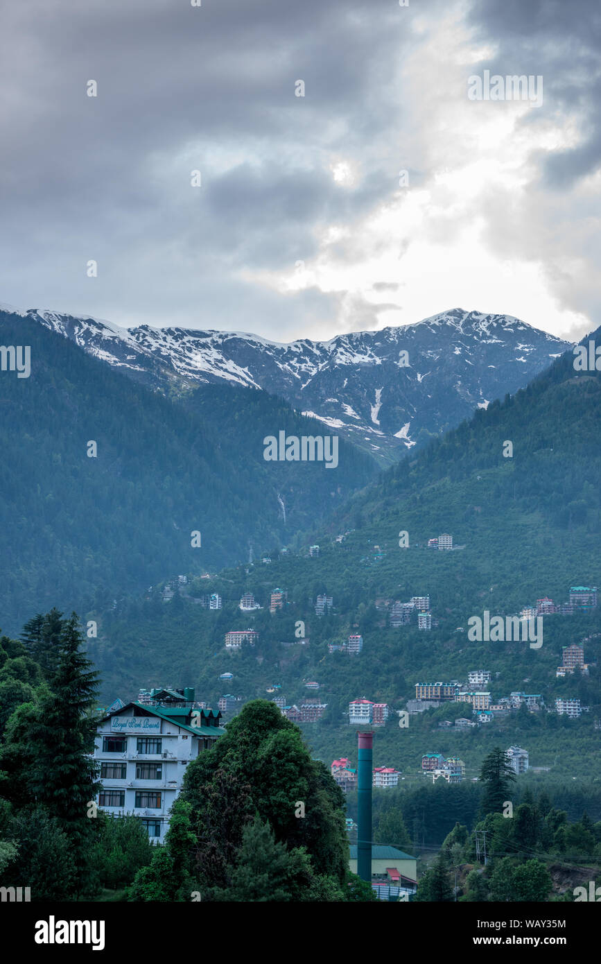 Photo of Manali City in Himachal Stock Photo - Alamy