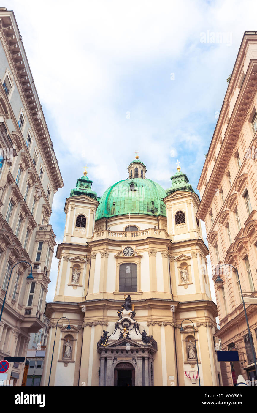 The Peterskirche or St. Peter's Church in Vienna, Austria Stock Photo ...