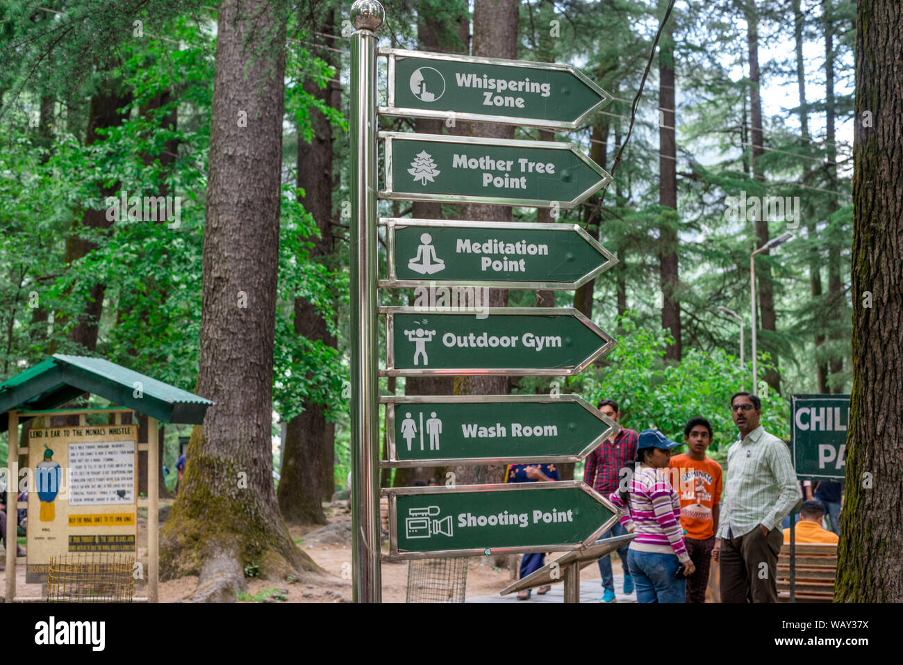 Manali, Himachal Pradesh, India - May 07, 2019 : Sign board in van ...