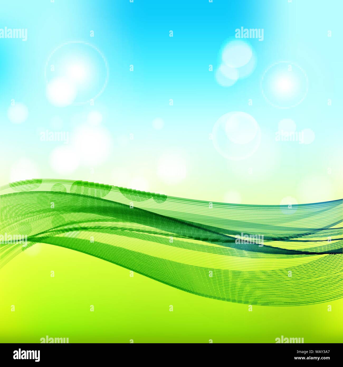 Green, sunny natural background, vector illustration Stock Vector Image ...