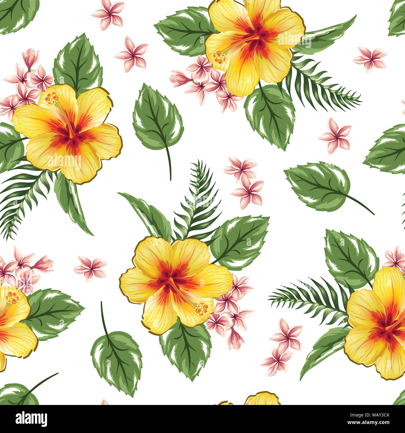 Hibiscus flower pattern hi-res stock photography and images - Alamy