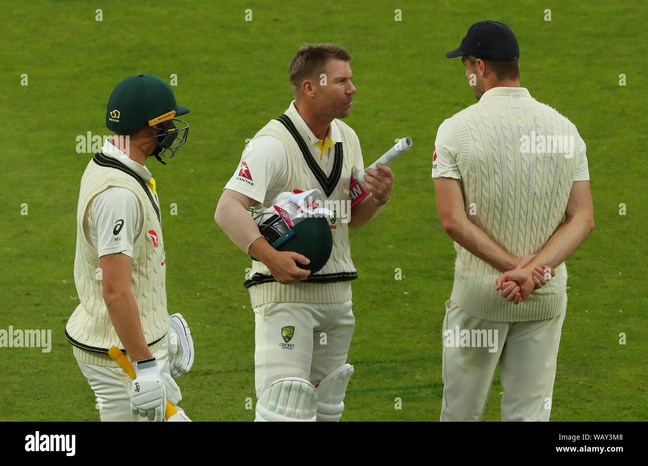 Leeds, UK. 22nd Aug, 2019. Marnus Labuschagne, and David Warner of ...