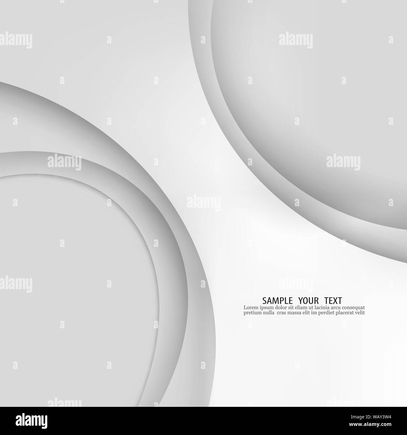 Grey vector Template Abstract background with curves lines and shadow ...