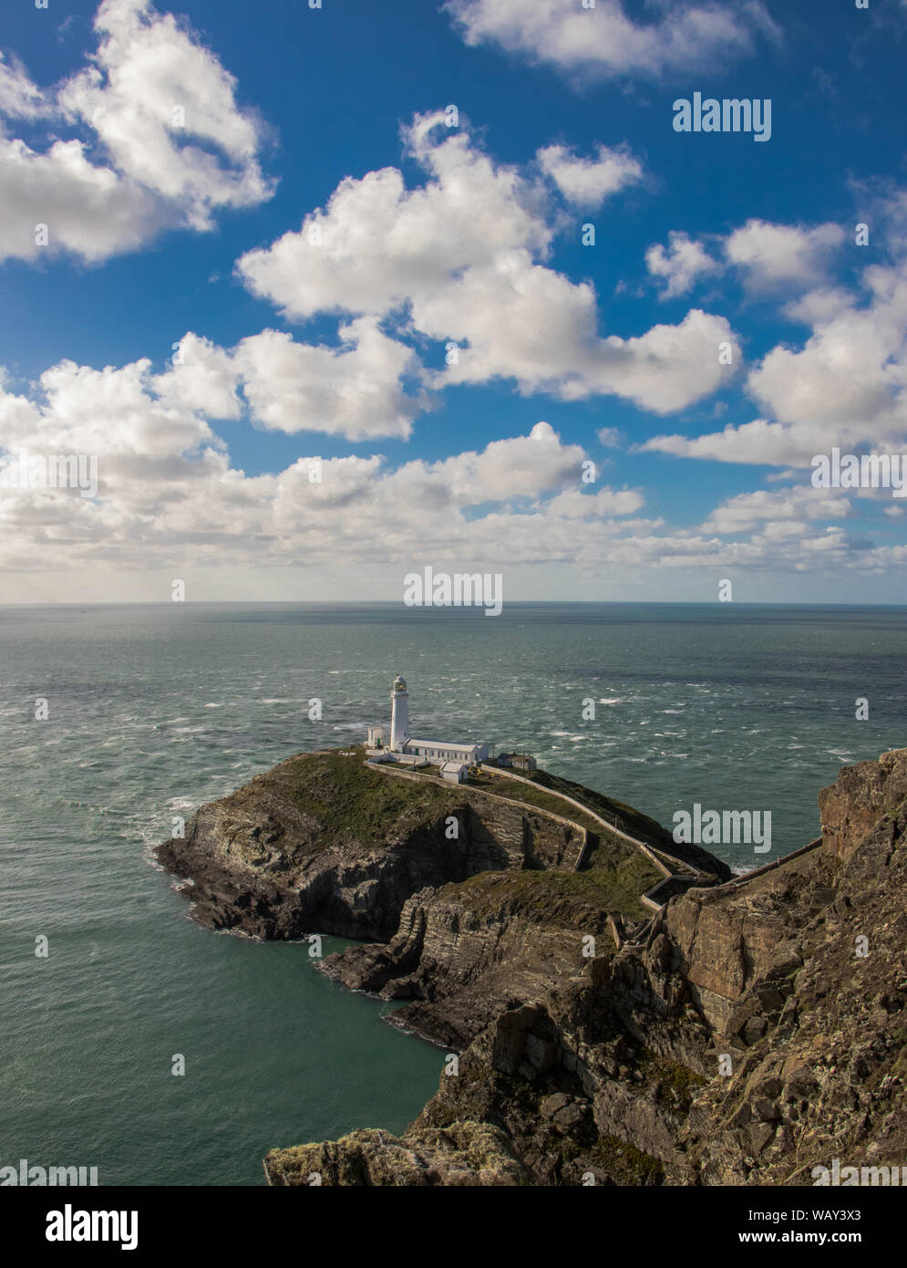 South Stack Lighthouse Holyhead Nort Wales Stock Photo - Alamy