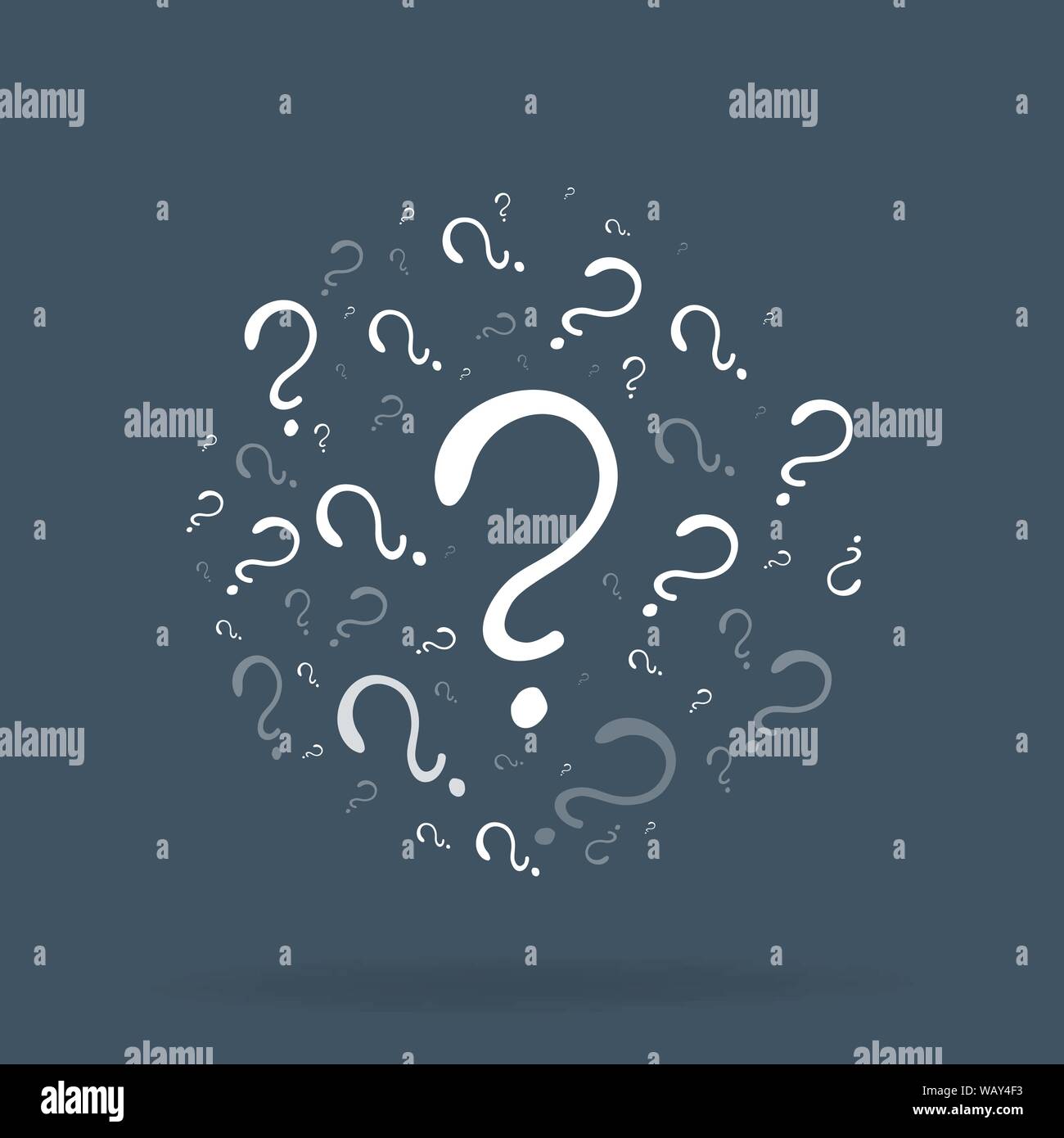 Question signs colorful vector illustration, problem and priority ...