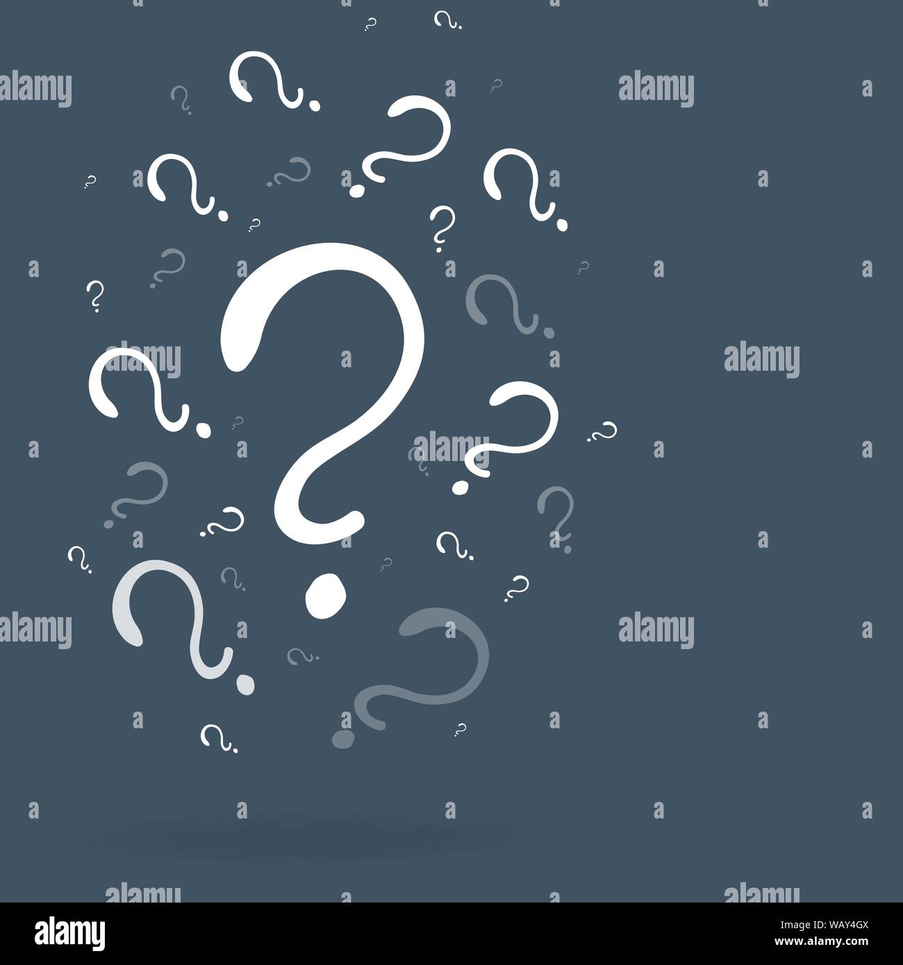 Question signs colorful vector illustration, problem and priority ...