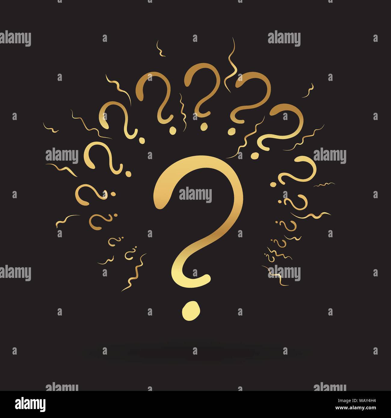 Question signs colorful vector illustration, problem and priority ...