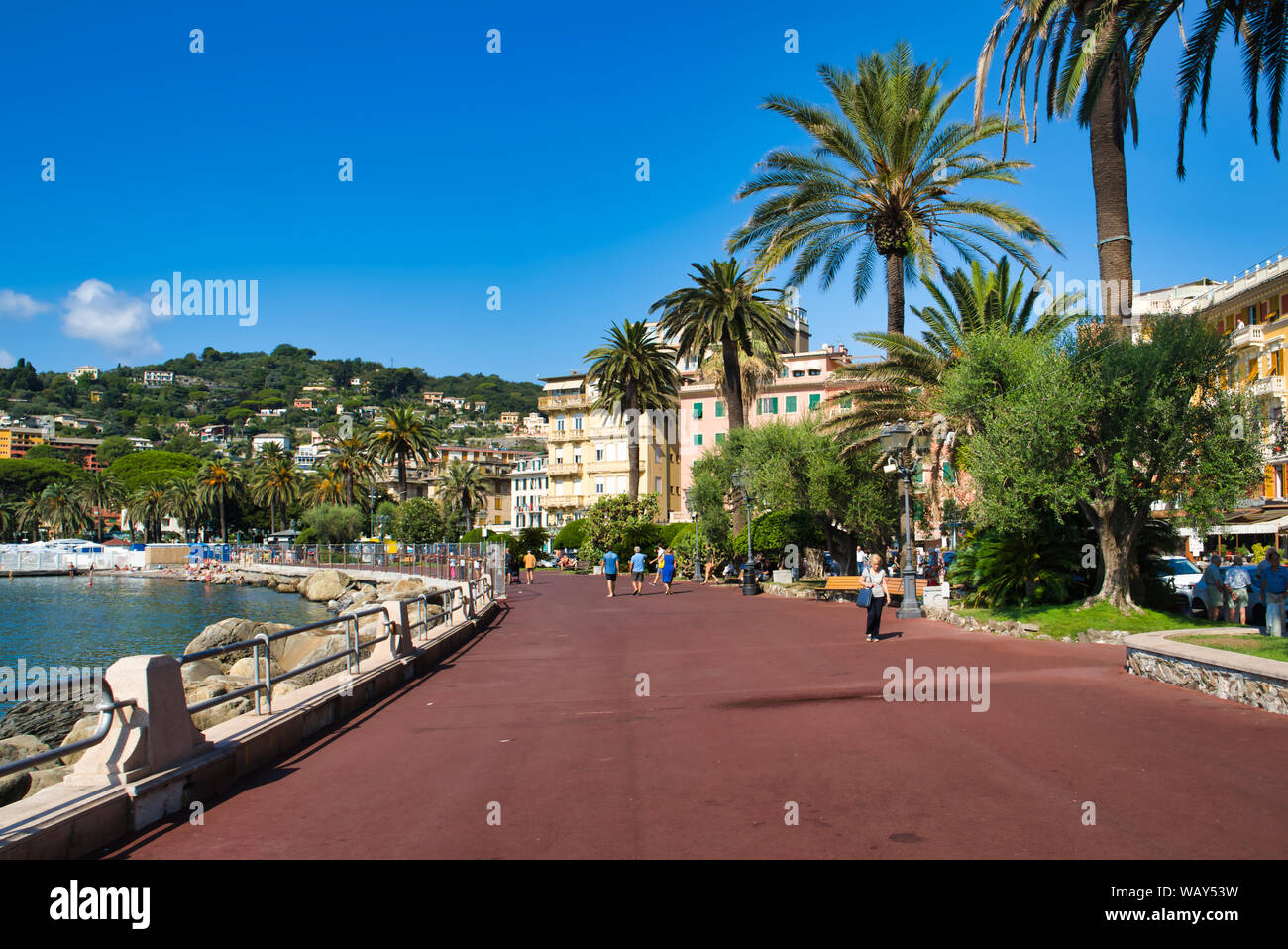 RAPALLO, LIGURIA, ITALY - AUGUST 16, 2019: A wonderful view of the ...