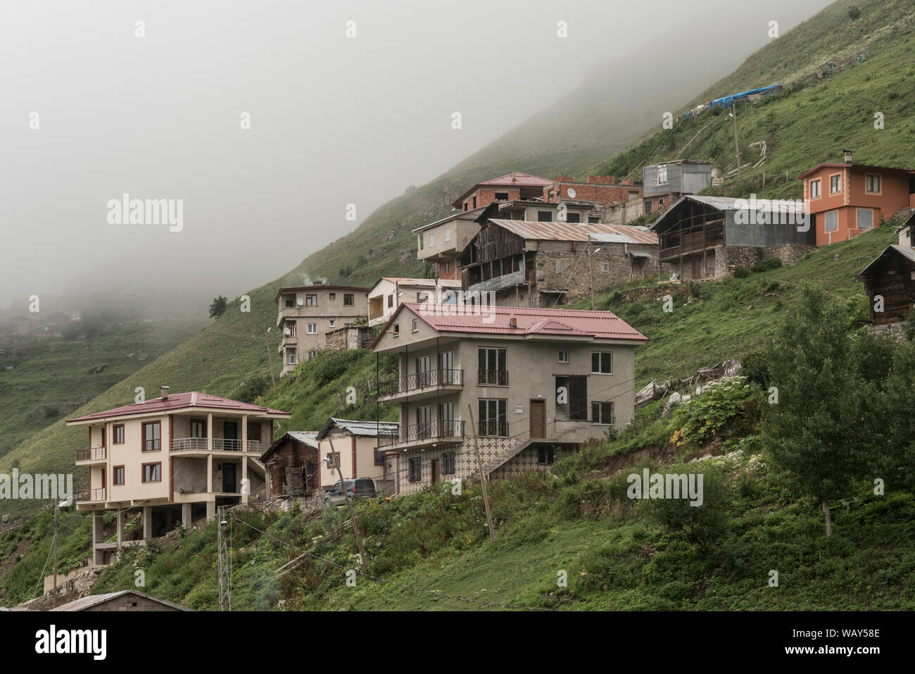 Village of Anzer, NE Turkey (where expensive honey comes from! Stock ...