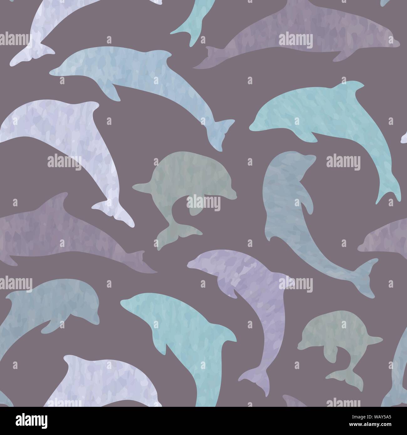 Seamless pattern purple dolphins, vector Stock Vector Image & Art - Alamy