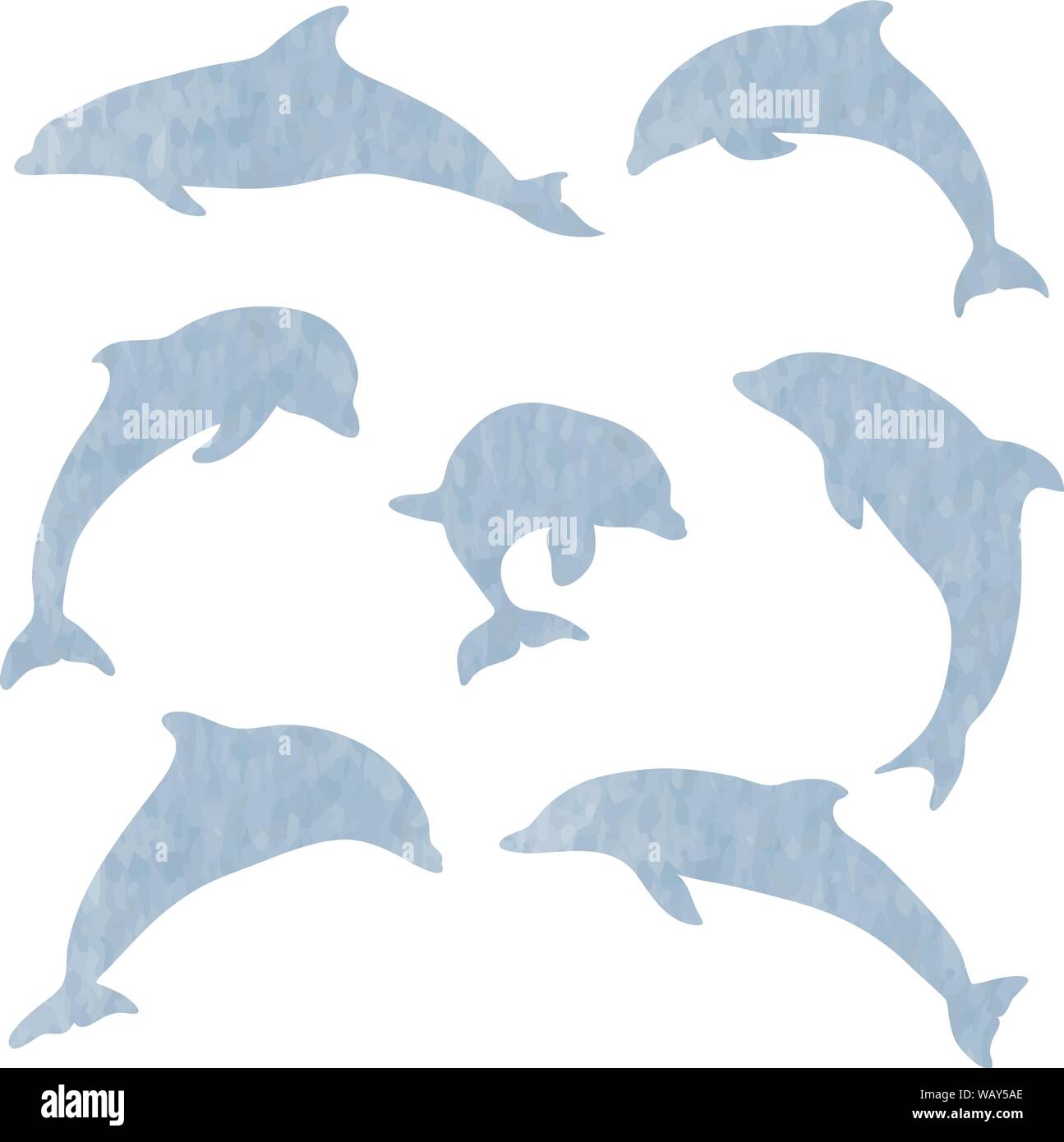 Set of textured dolphins, vector Stock Vector Image & Art - Alamy