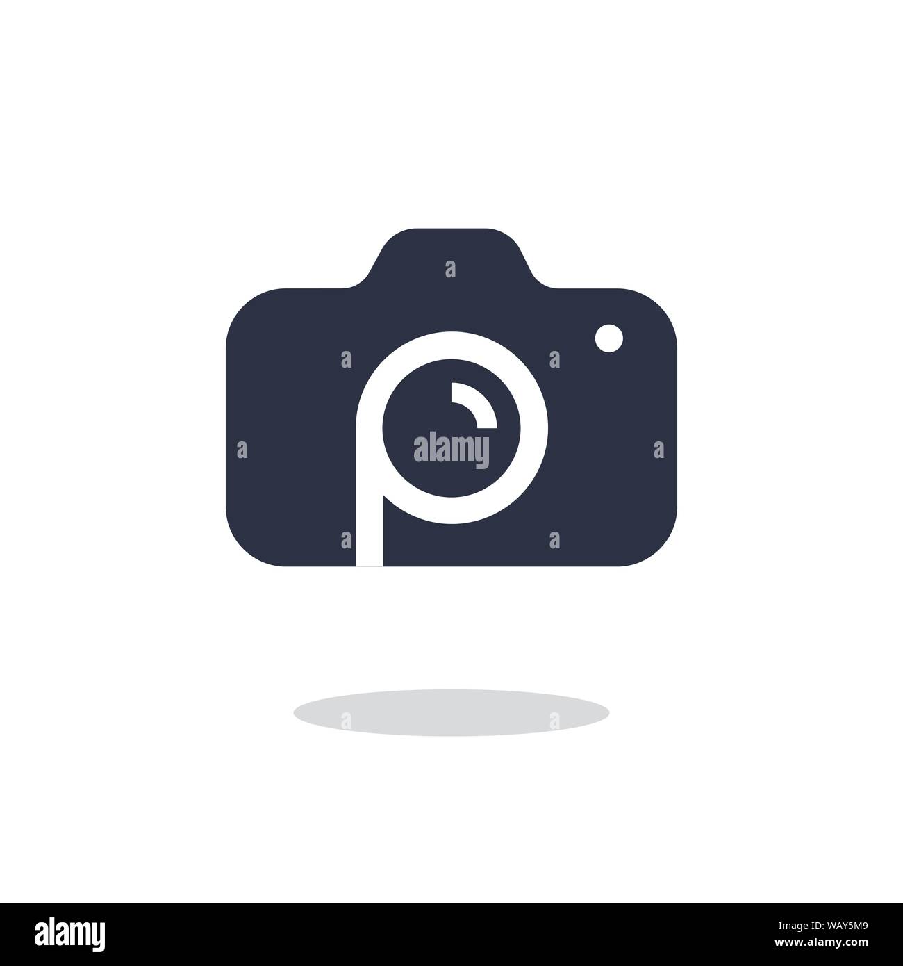 Camera icon in trendy flat style isolated on white background camera ...
