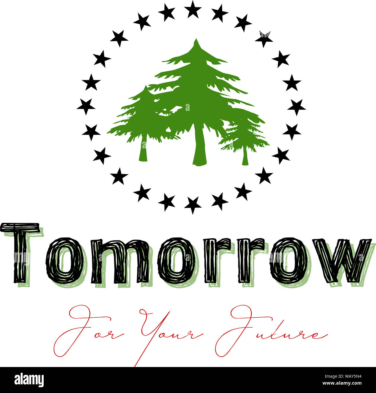 Trendy fashion tomorrow for you future text design pattern Stock Photo ...