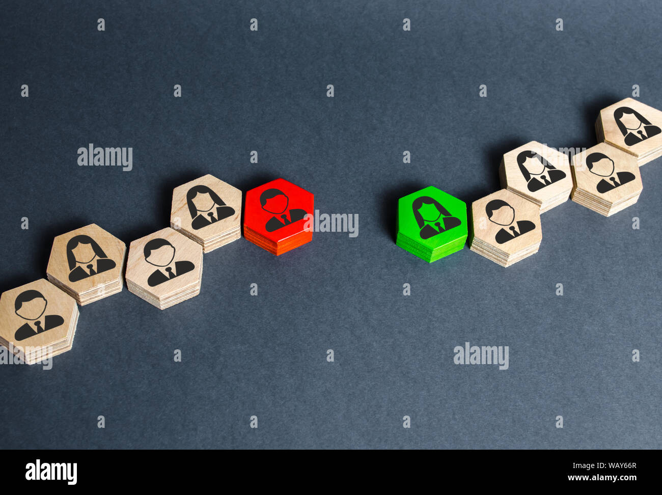 Two teams rivals. Competition and rivalry between leaders and their ...
