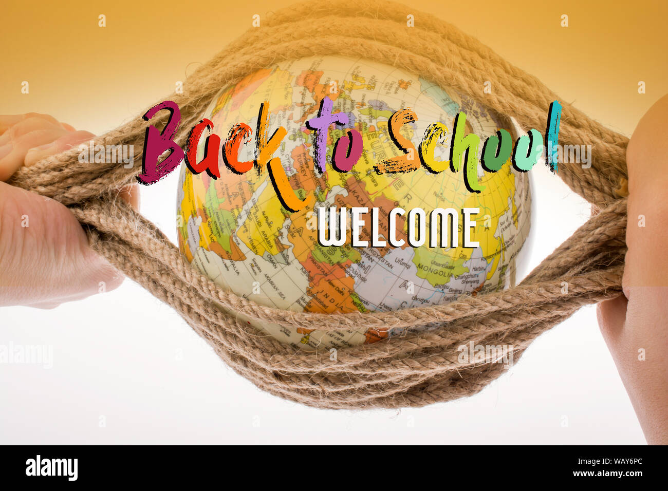 Back to school wording as education, teaching and learning concept ...