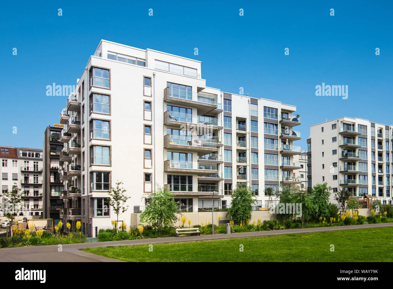 apartment building exterior, residential house facade Stock Photo - Alamy