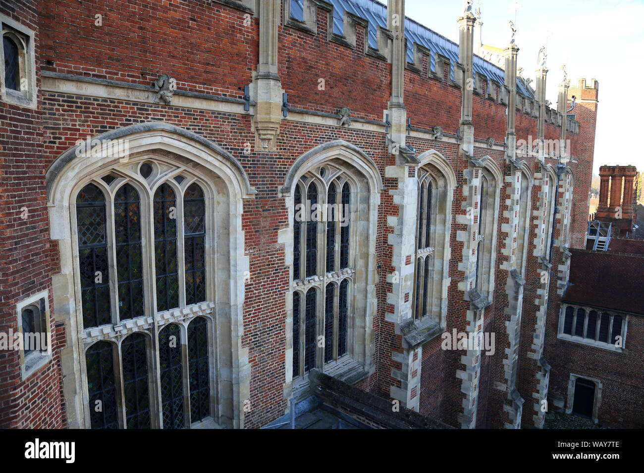 Great Hall windows, Rooftop Tour, Hampton Court Palace, East Molesey ...