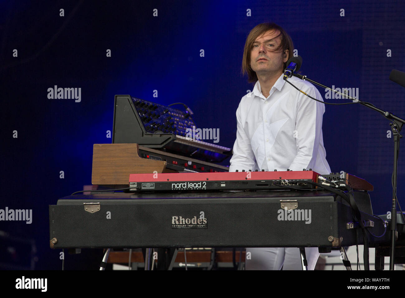 French synth-pop band Air with guitarist Nicolas Godin and keyboard ...