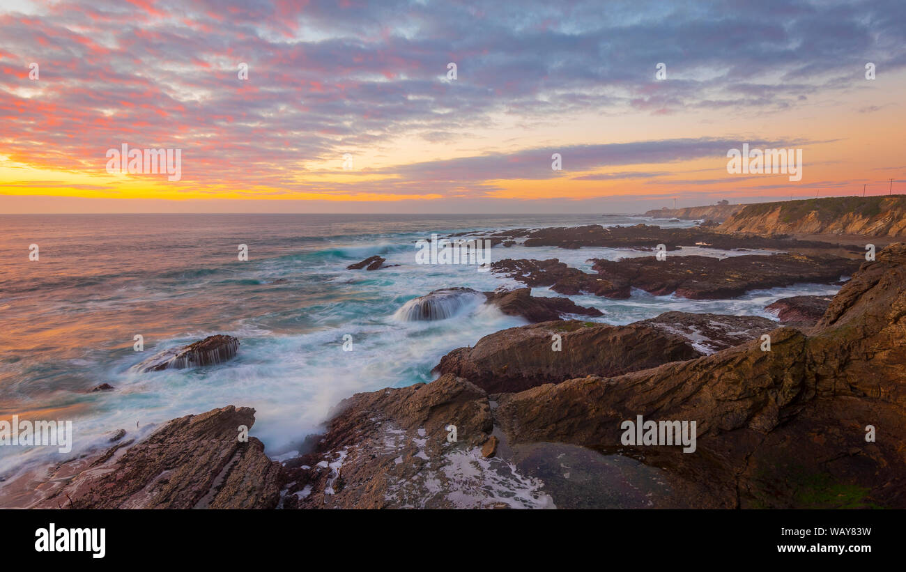 :one Exposure Sunset at Point Arena-Stornetta National Monument Stock ...