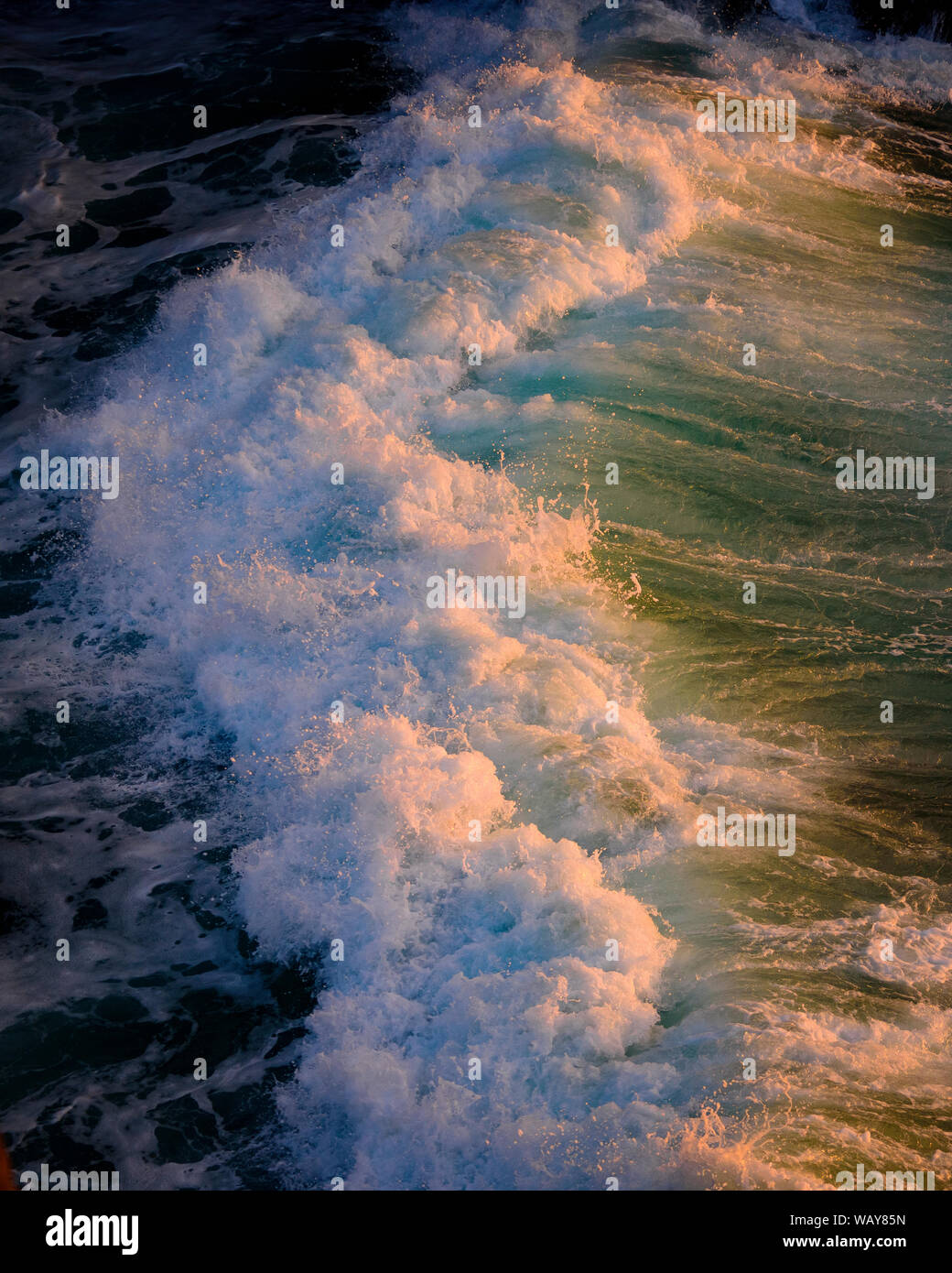 Blue golden waves abstract hi-res stock photography and images - Alamy