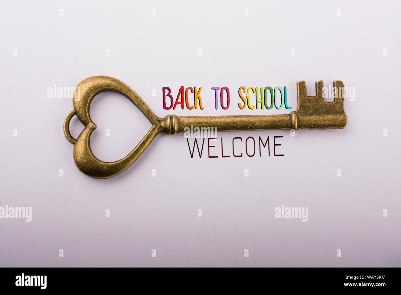 Back to school wording as education, teaching and learning concept ...
