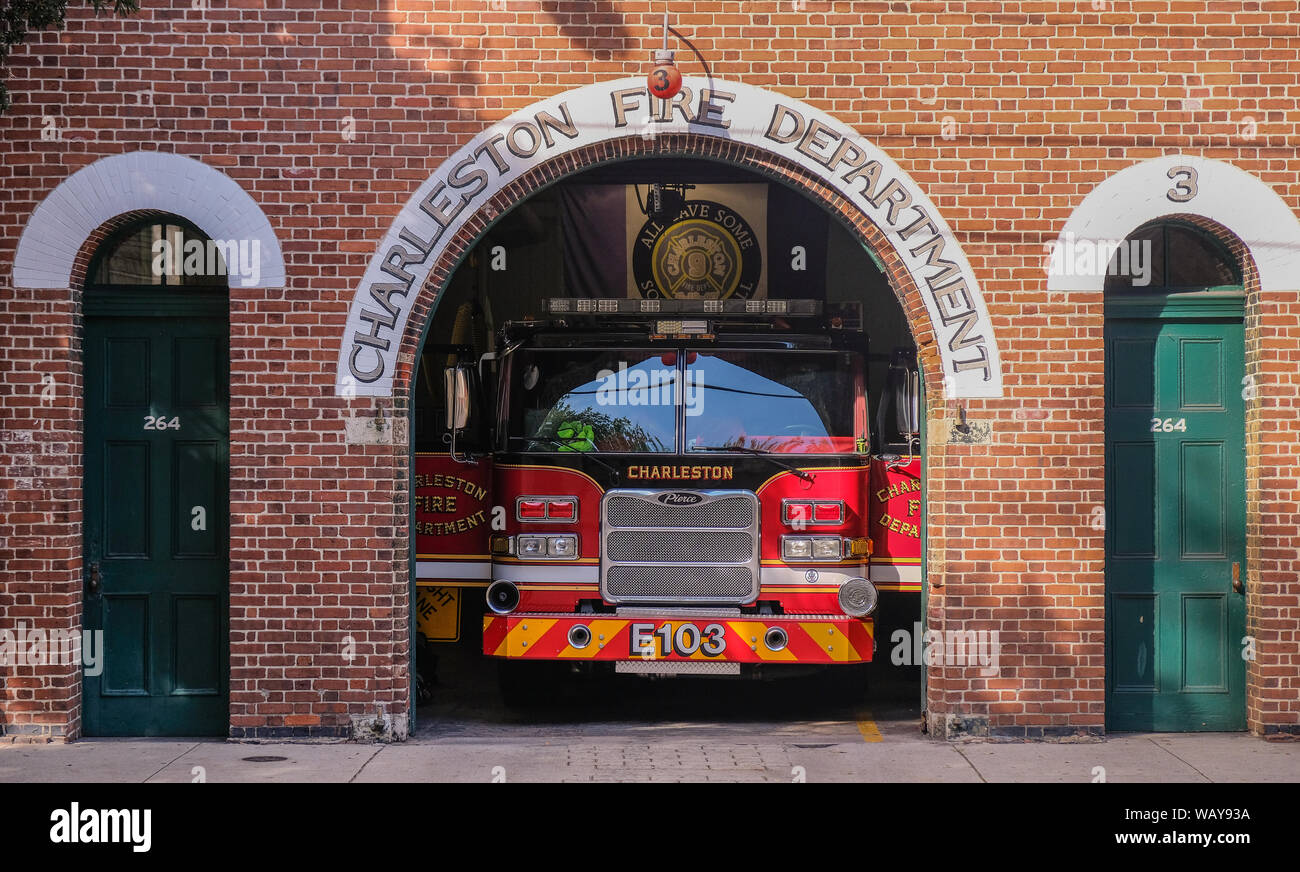 Fire Statin in Charleston, South Carolina, USA - July 9, 2018: Fire ...