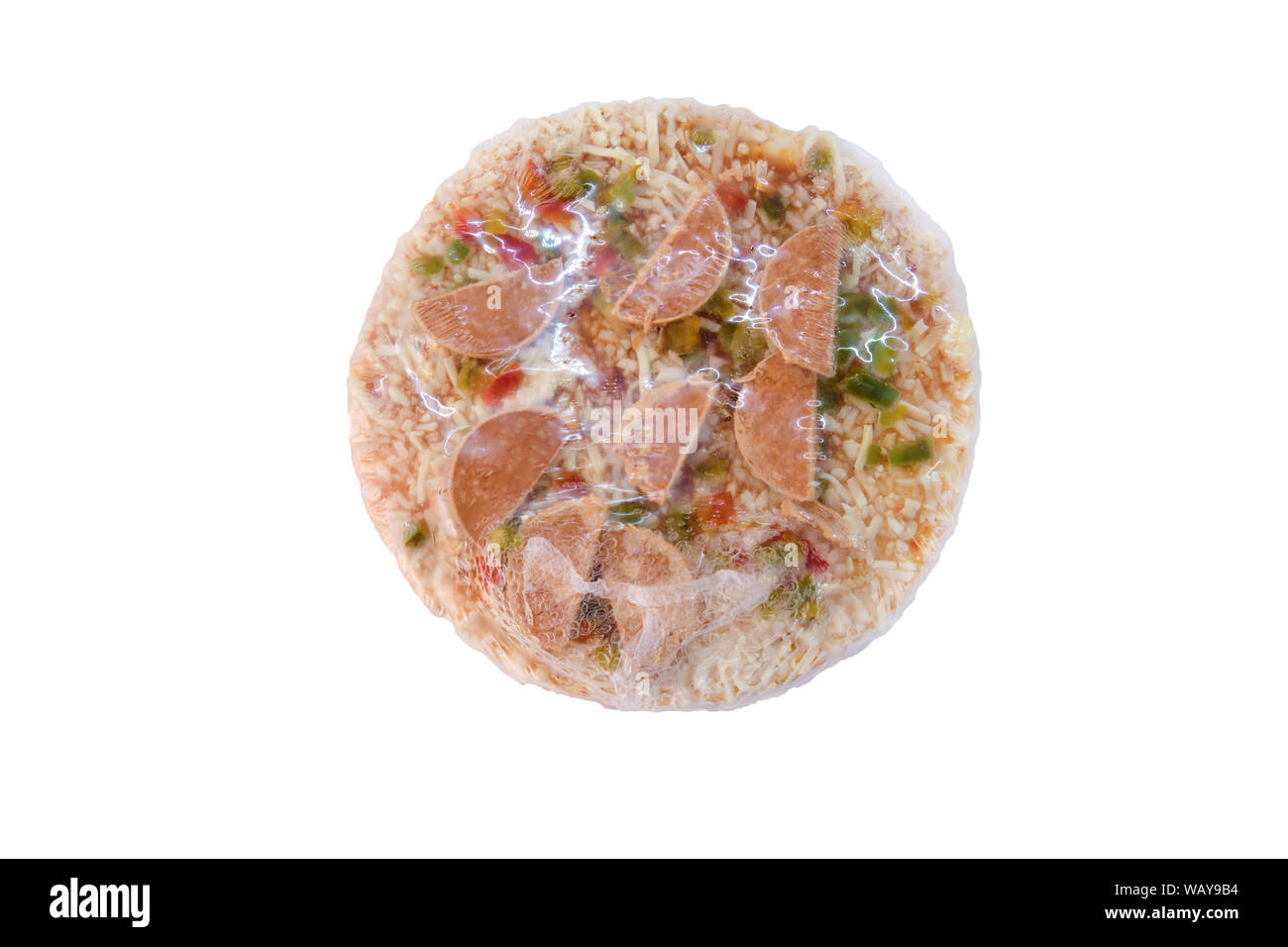 Frozen Italian pizza ready to be baked Stock Photo - Alamy