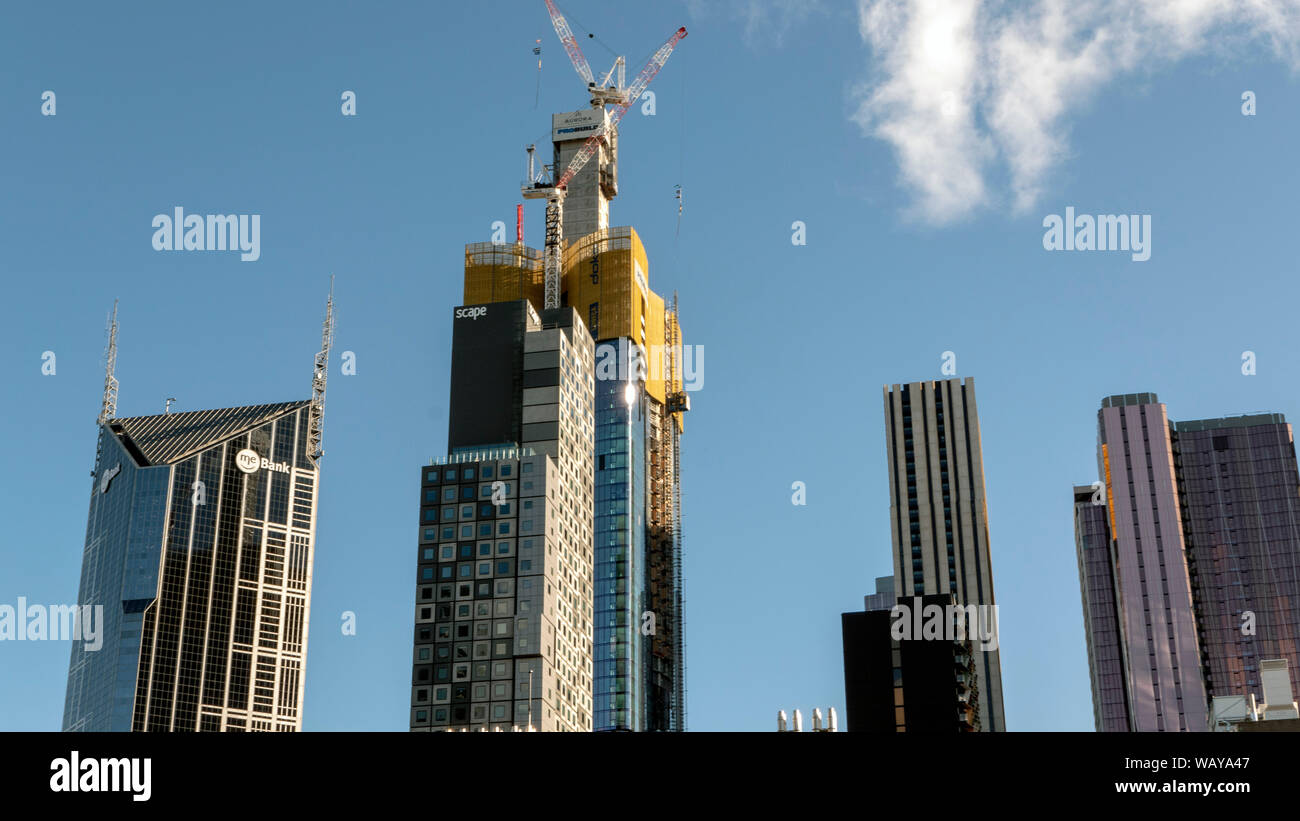 Melbourne crane hi-res stock photography and images - Alamy