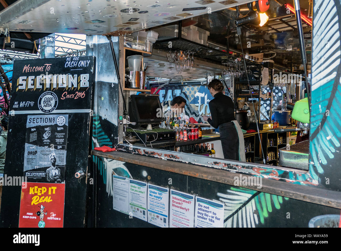 Section 8 well known Melbourne car park bar in a container Australia ...