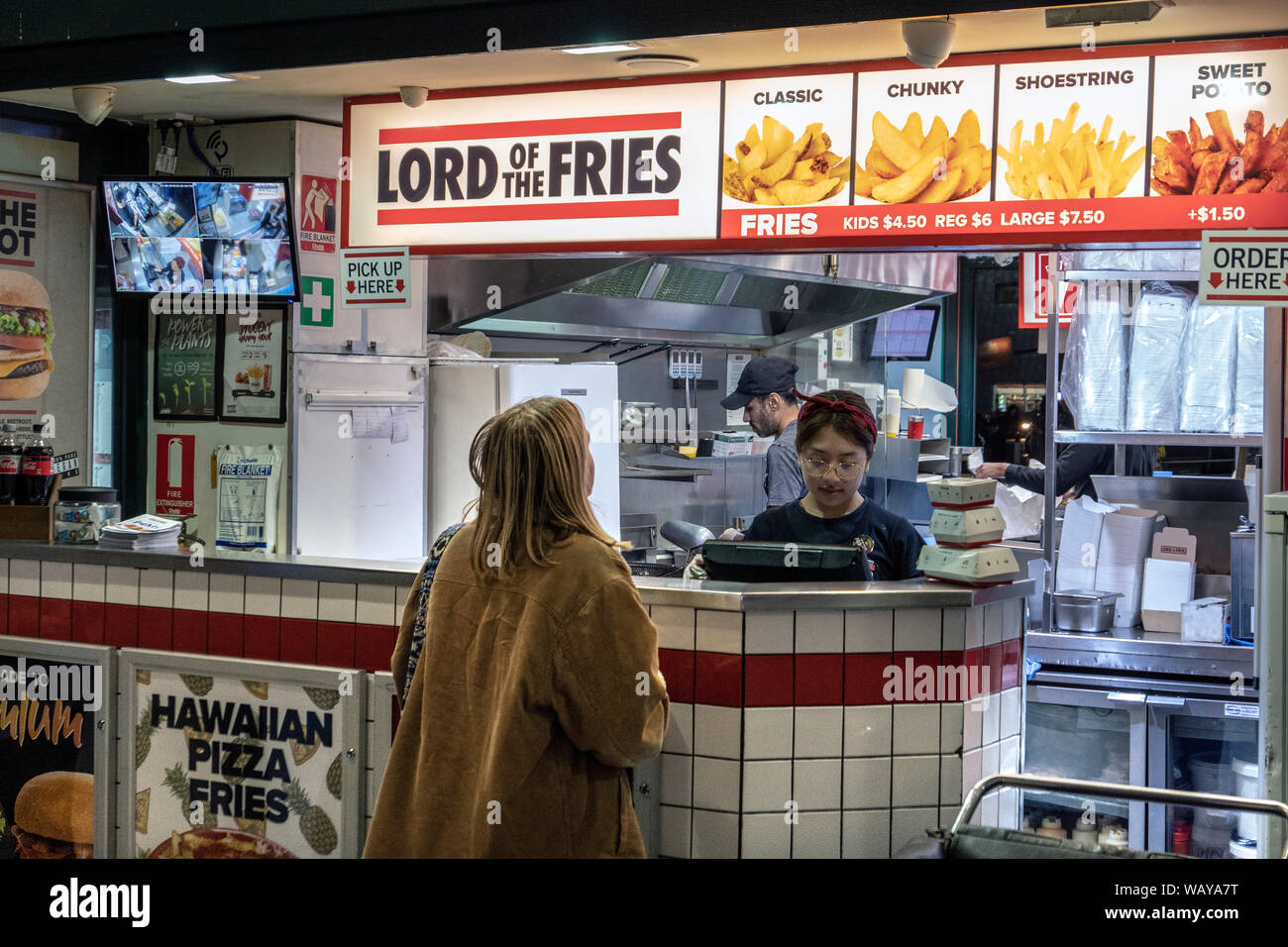 Fast food fries Australia Flinders Street Station Melbourne Stock Photo ...