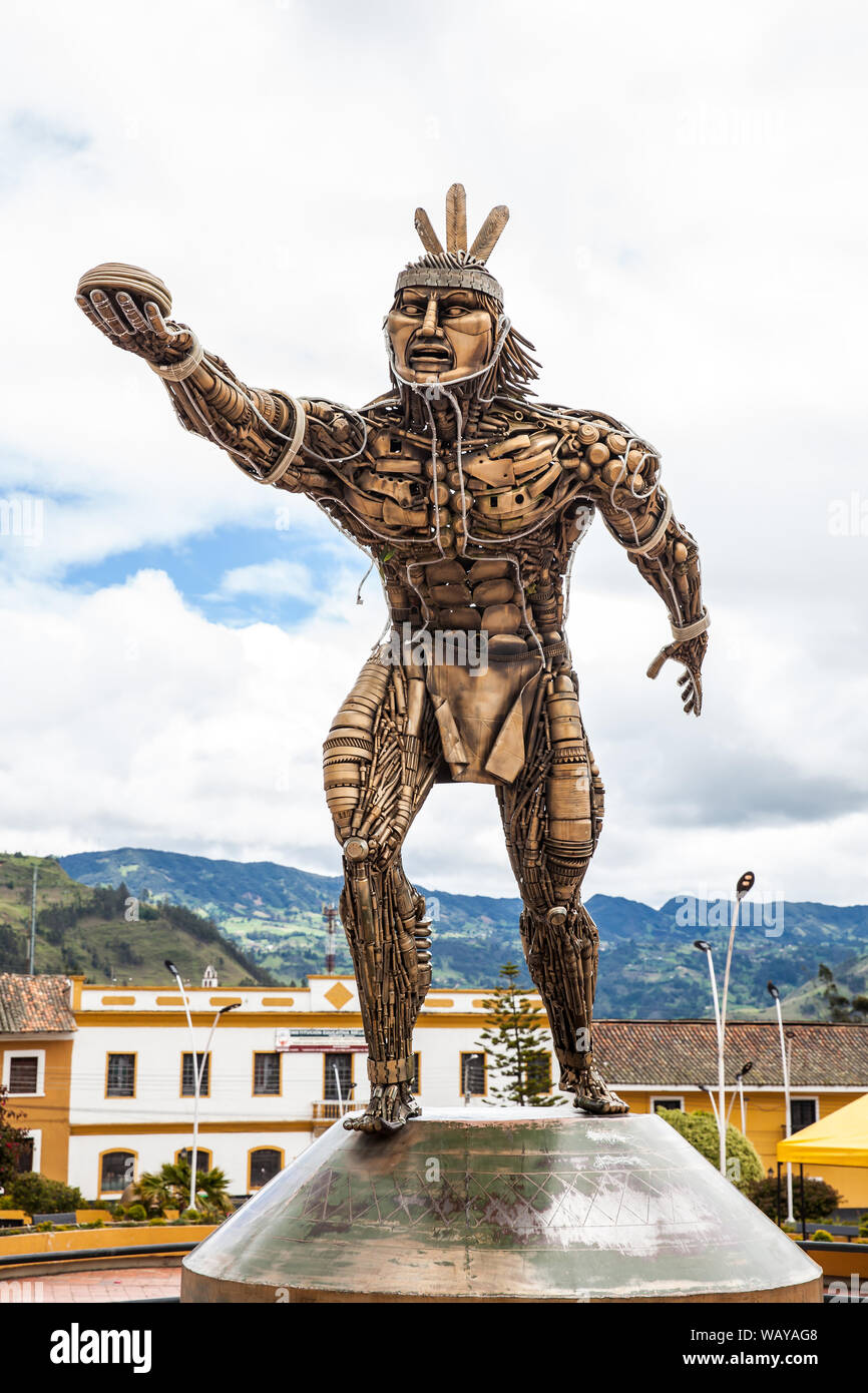 TURMEQUE, COLOMBIA – AUGUST, 2019: Monument to Chaquen the god of ...