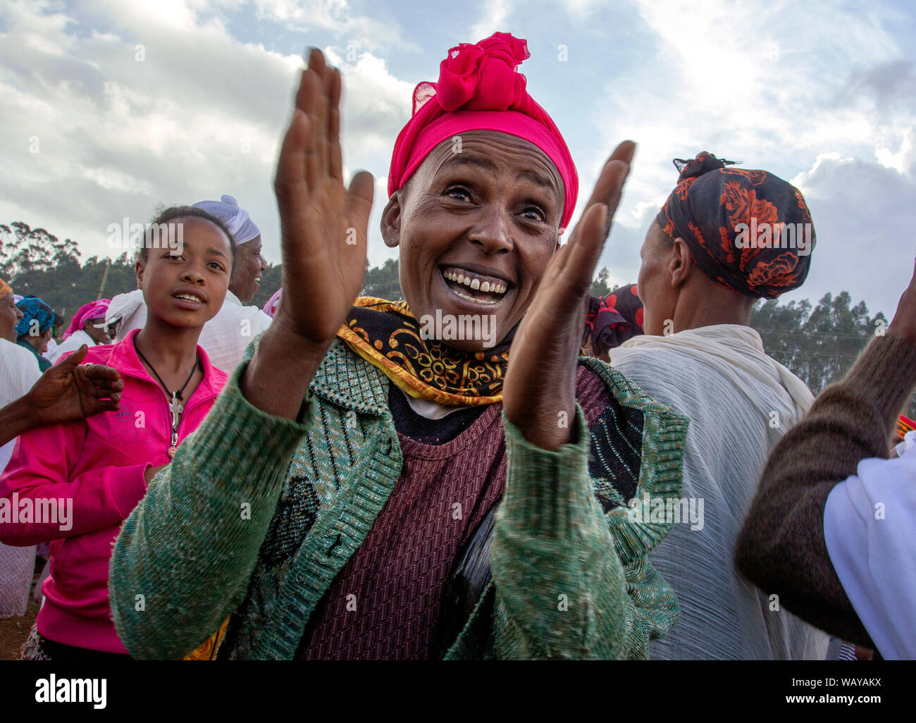 Dorze women singing Chencha market southern Ethiopia Stock Photo - Alamy