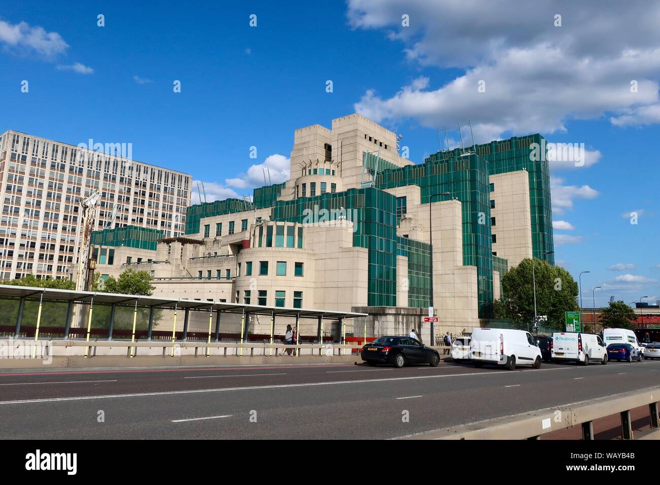 London, UK - 20 August 2019: MI6 SIS building at Vauxhall Cross in ...