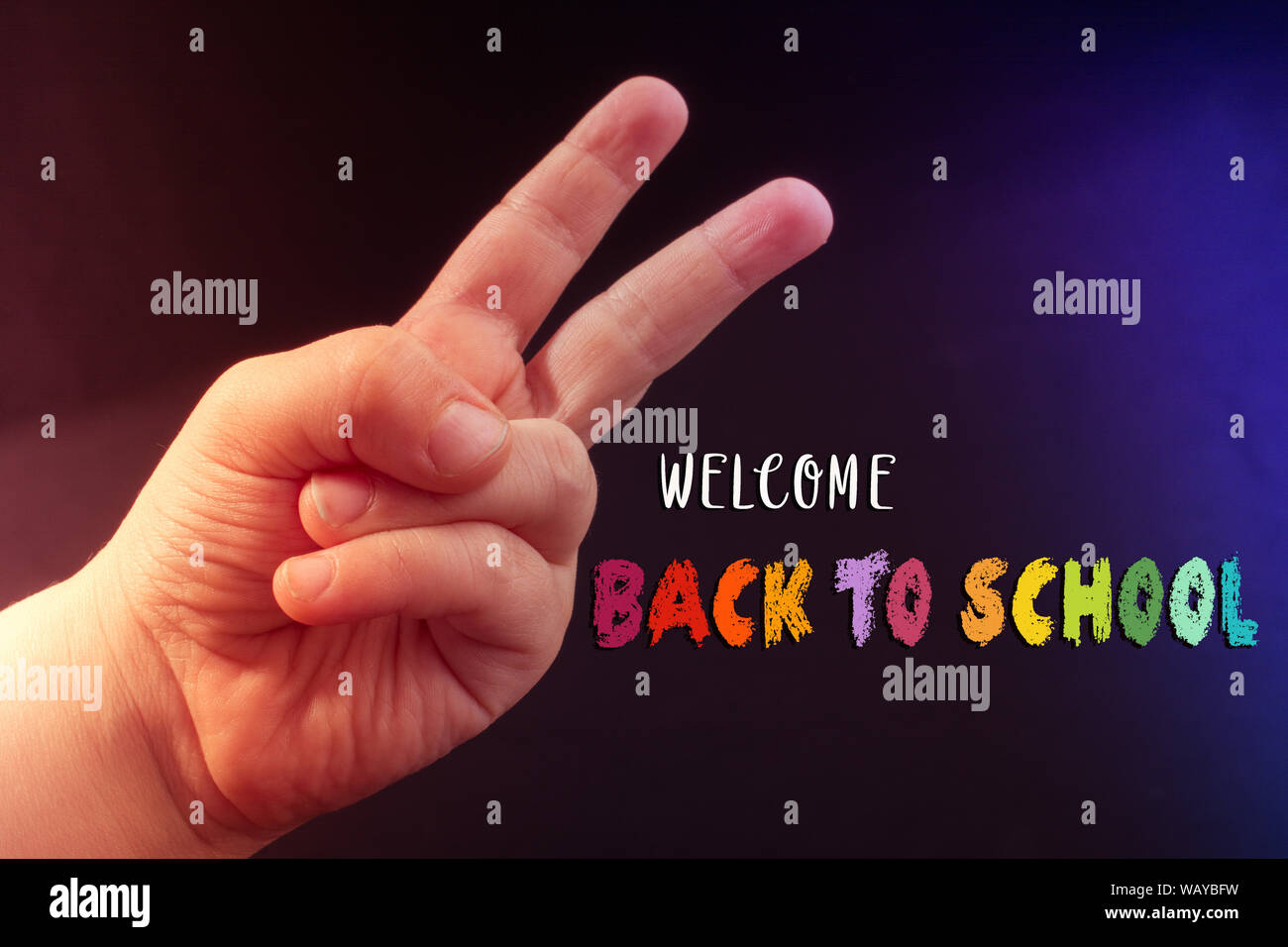 Back to school wording as education, teaching and learning concept ...