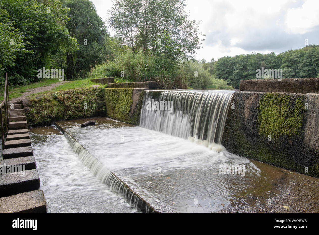 Waterfall in Leek UK Stock Photo - Alamy