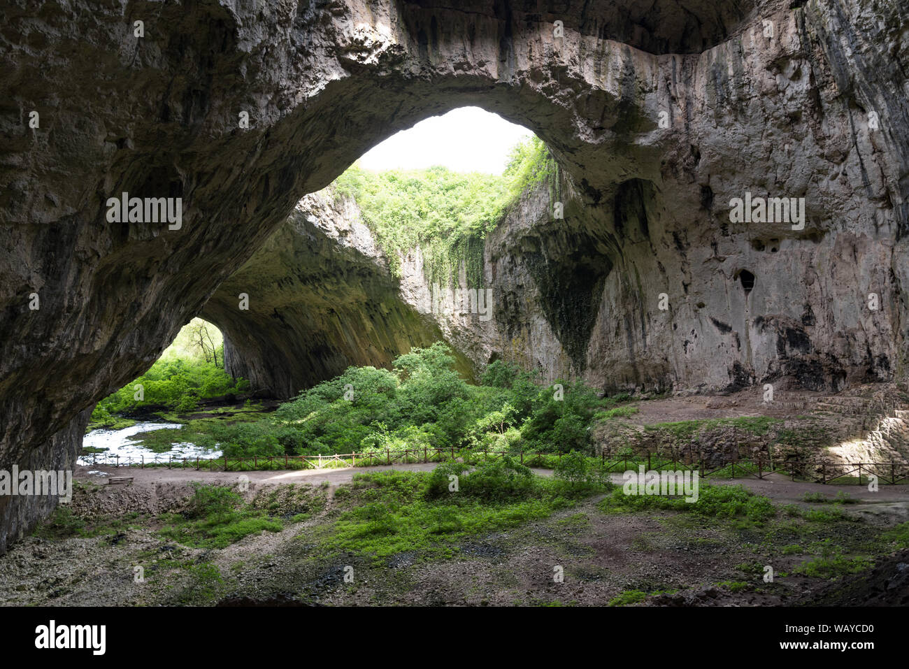 Devetàshka cave is a large karst cave around 7 km east of Letnitsa and ...