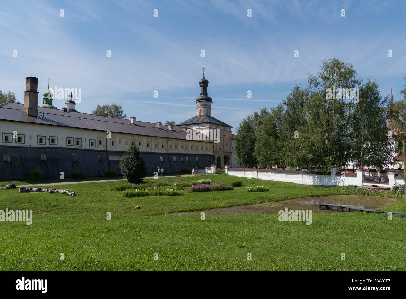 Kirilov, Russia - July 27, 2019: Fraternal Corps and the Church of John ...