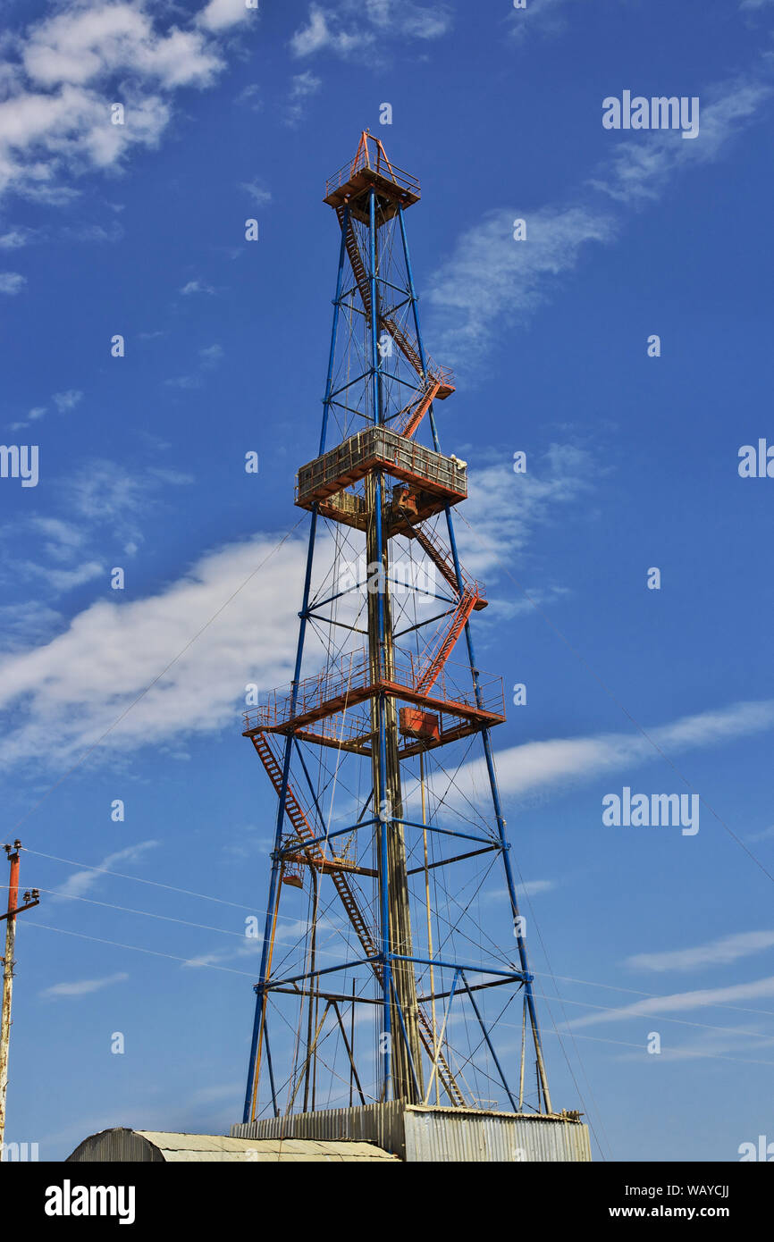 The oil rig in Azerbaijan, Caspian sea Stock Photo - Alamy