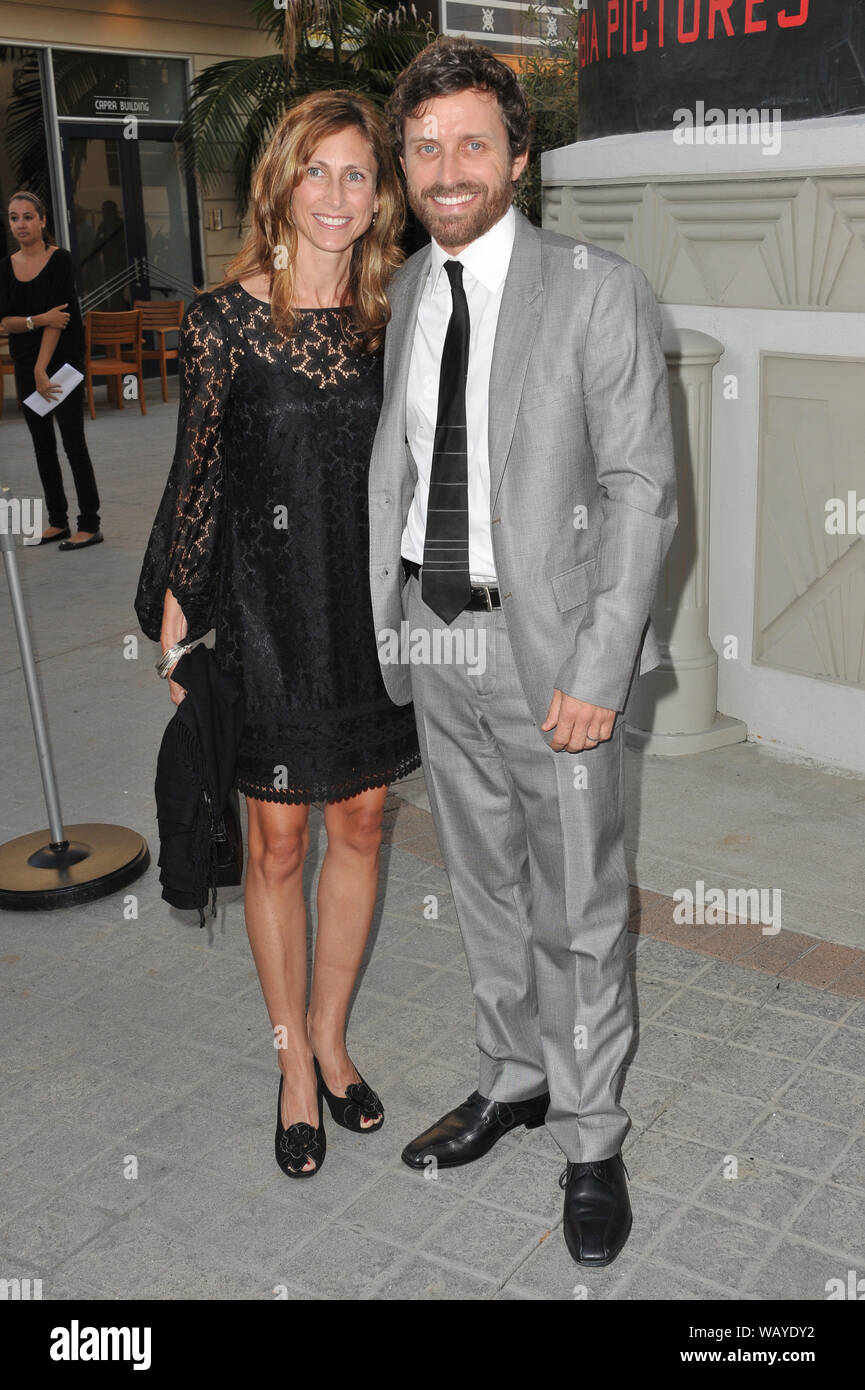 LOS ANGELES, CA. July 14, 2011: Rob Benedict & wife at the premiere of ...