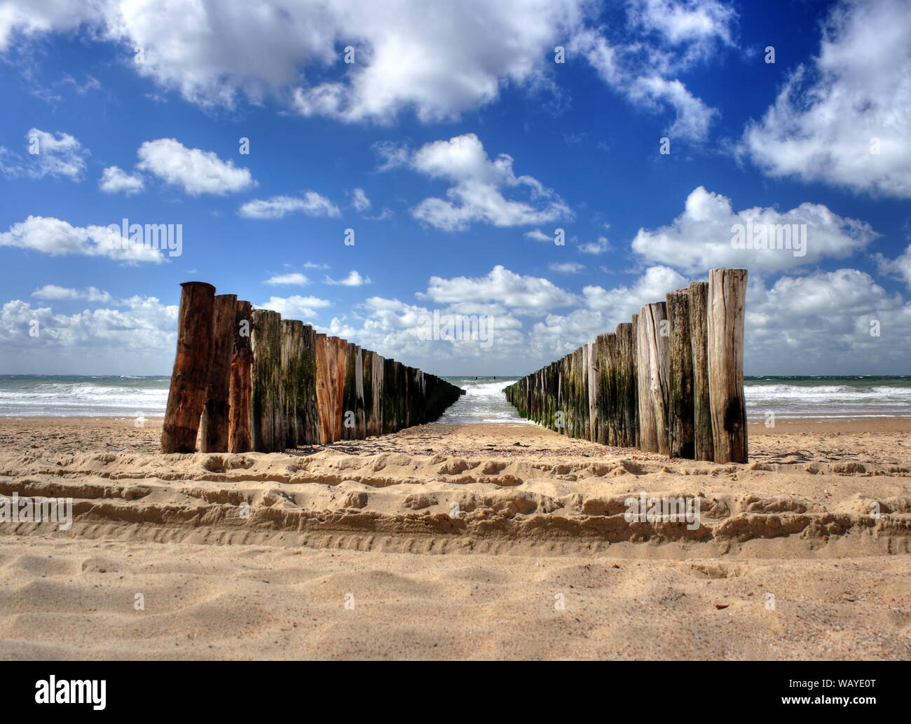 Breakwater on the beach - This shot I made on the beach of Zoutelande ...