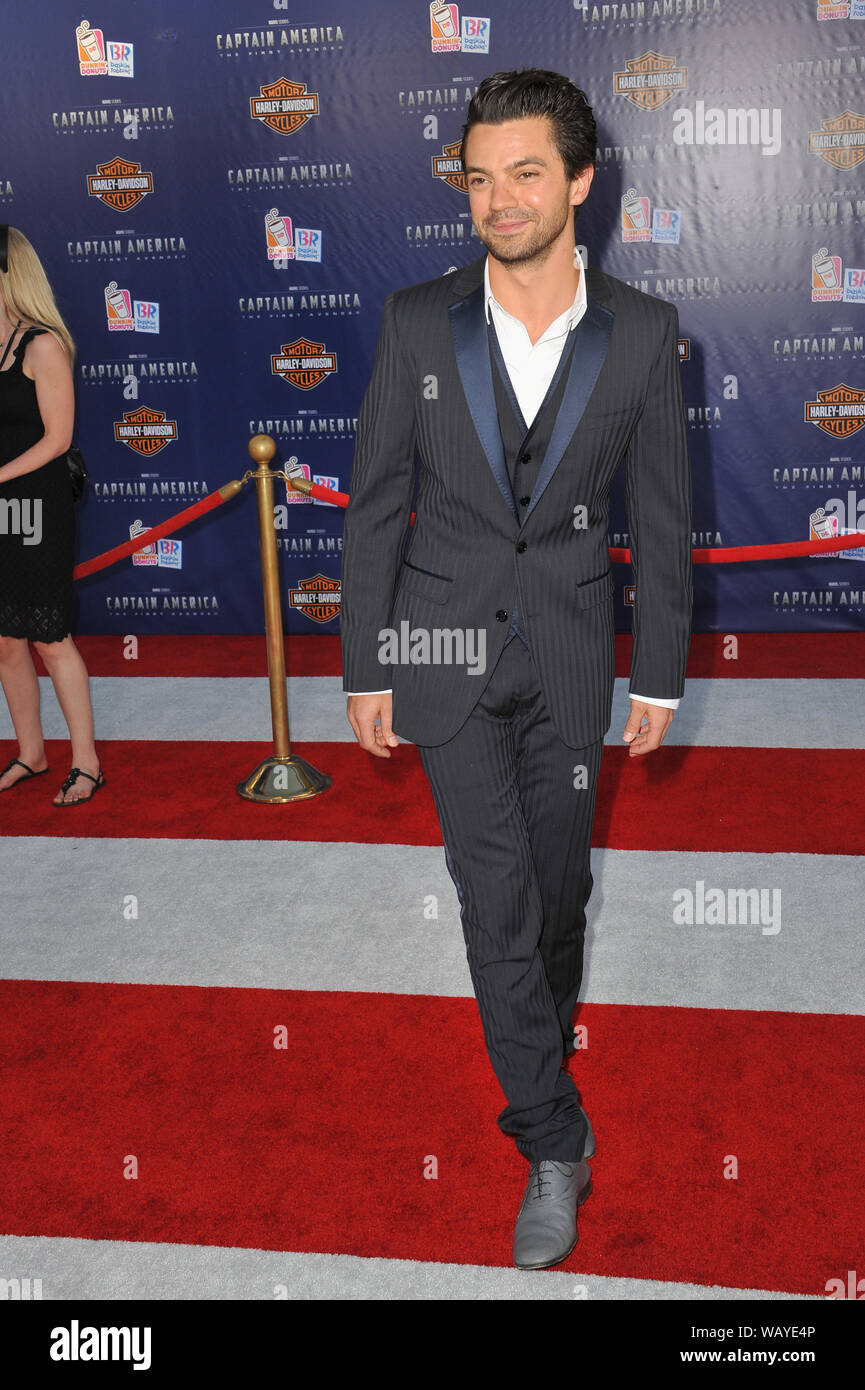 LOS ANGELES, CA. July 19, 2011: Dominic Cooper at the premiere of his ...