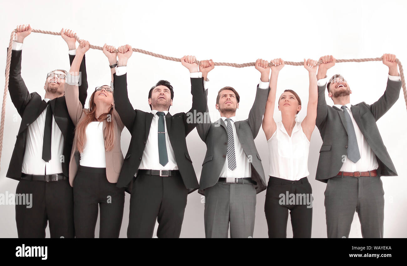 Collaboration hands rope business hi-res stock photography and images ...