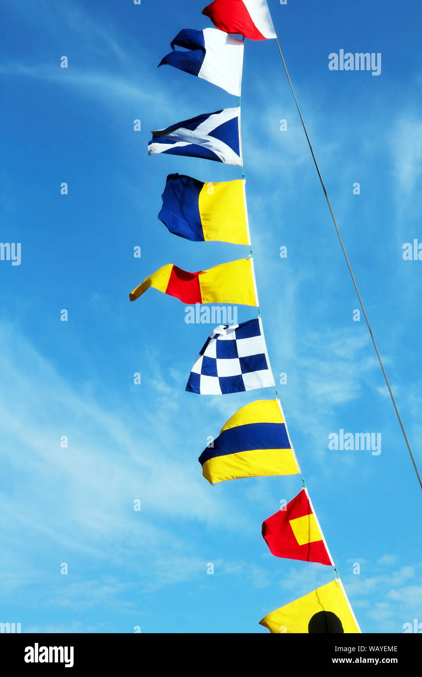 Marine signal flags hi-res stock photography and images - Alamy