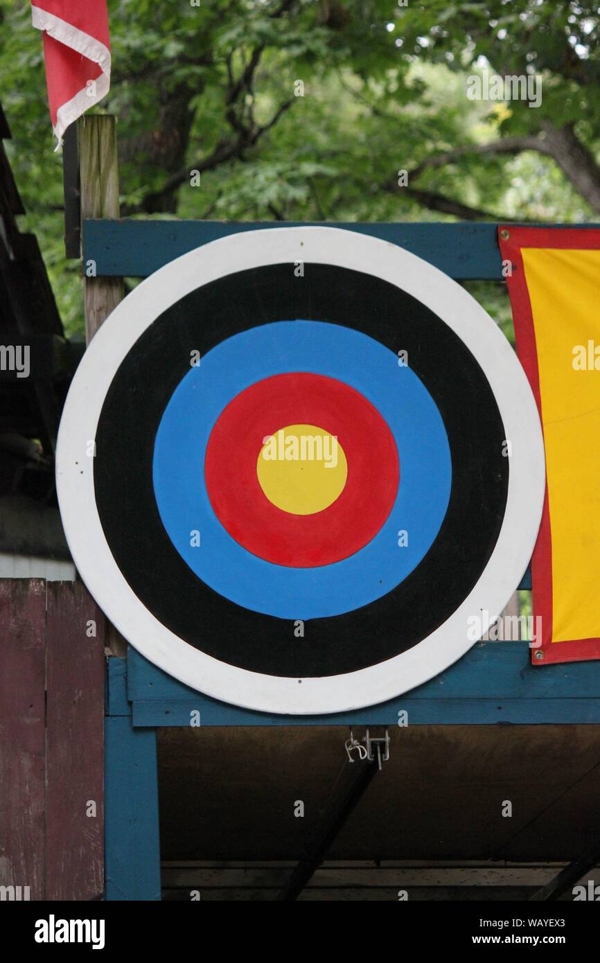 A bullseye target at the Bristol Renaissance Faire, feire, feyre, faire ...