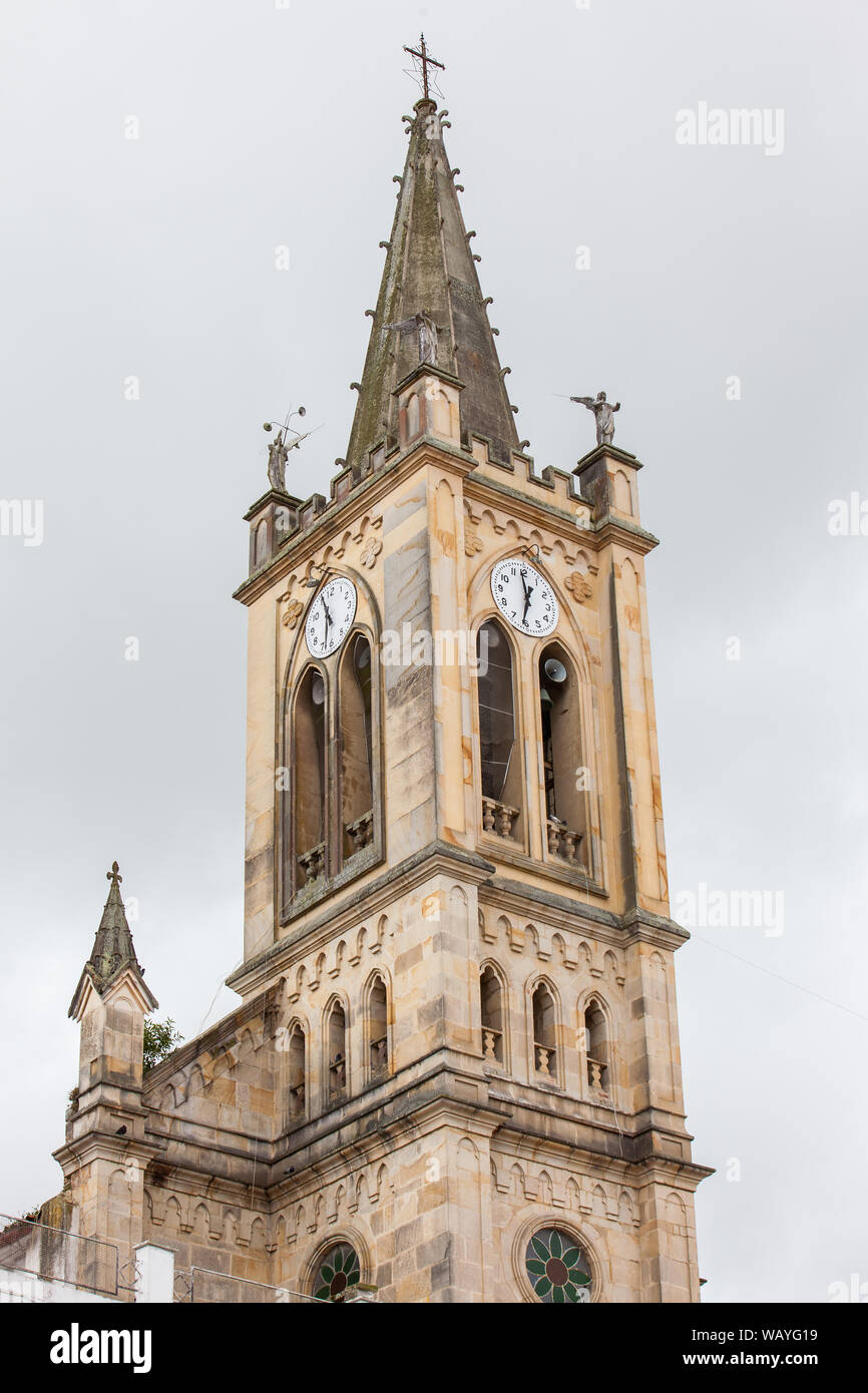 Our Lady of Chiquinquira church of Turmeque city in Colombia built on ...