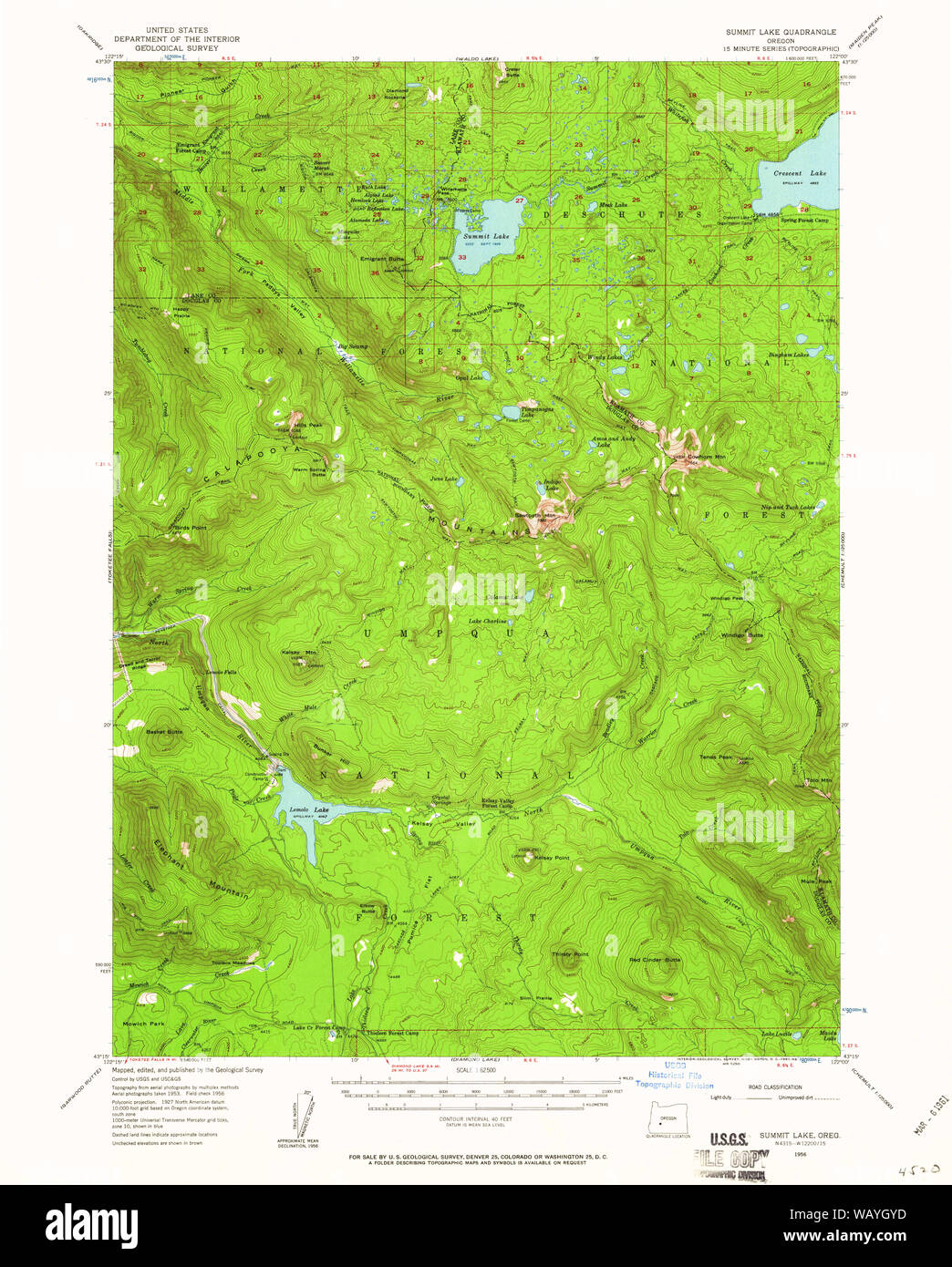 Map of summit lake hi-res stock photography and images - Alamy