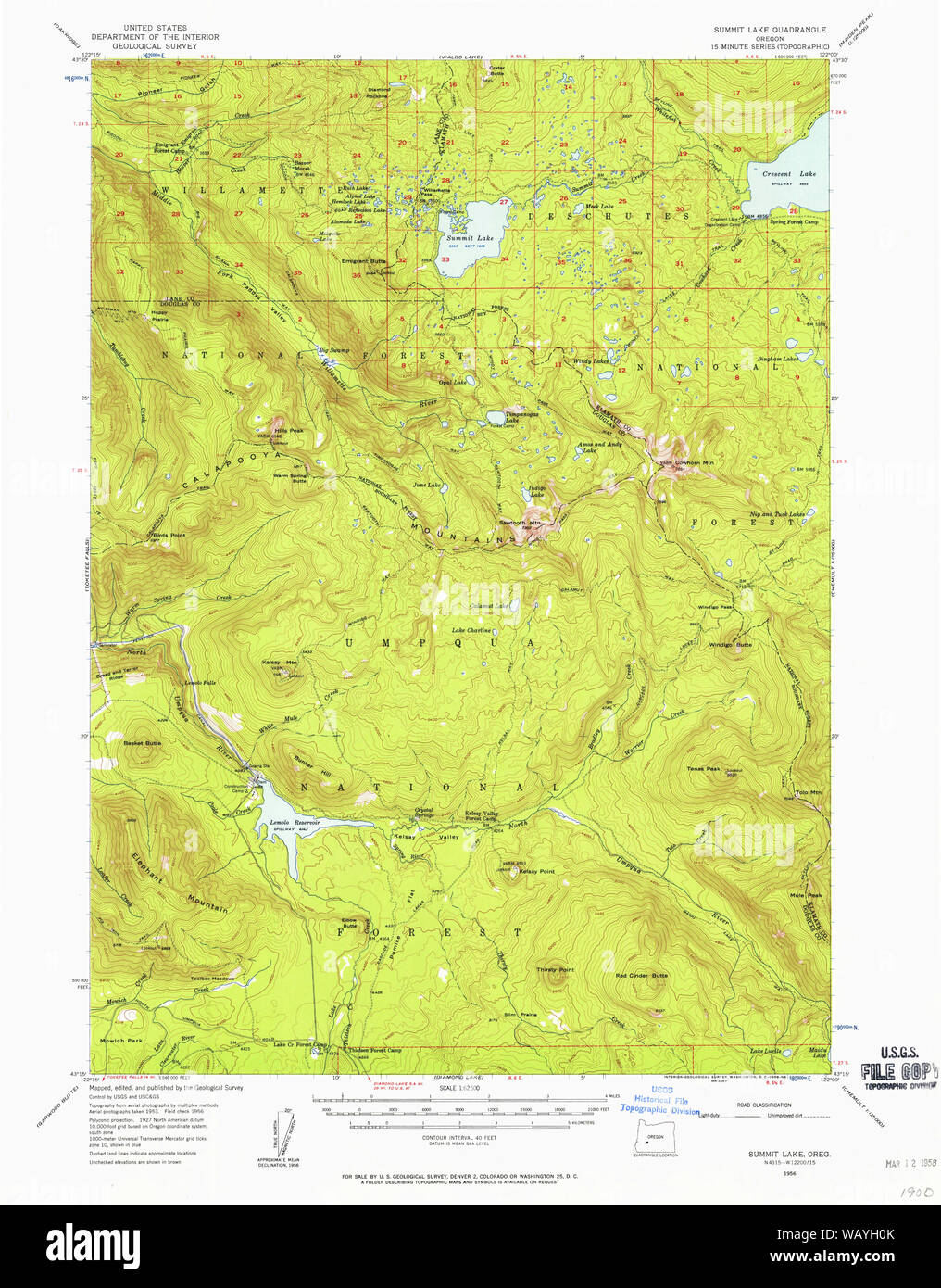 Map of summit lake hi-res stock photography and images - Alamy