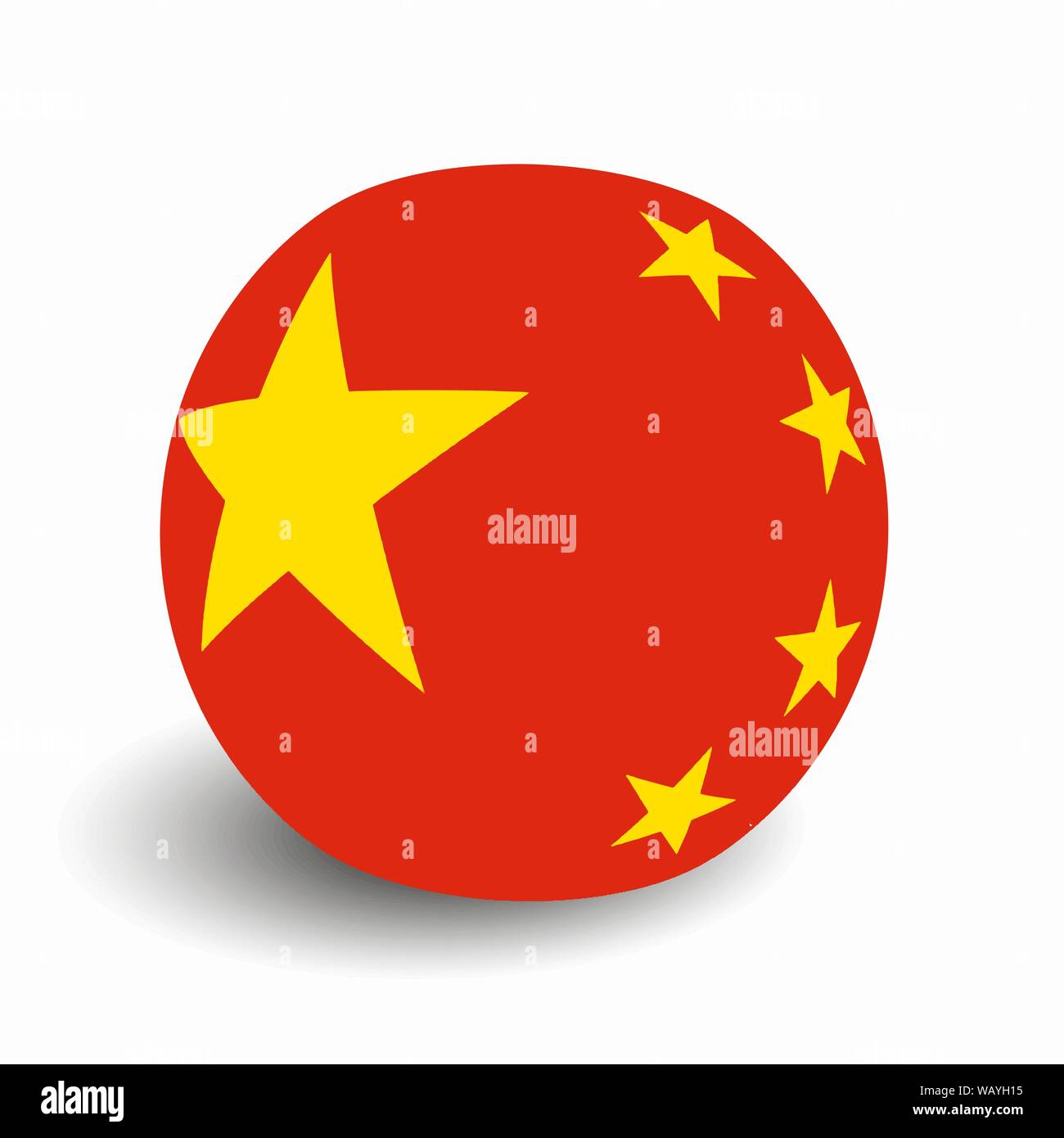 China Flag Globe Vector on white background Stock Vector Image & Art ...