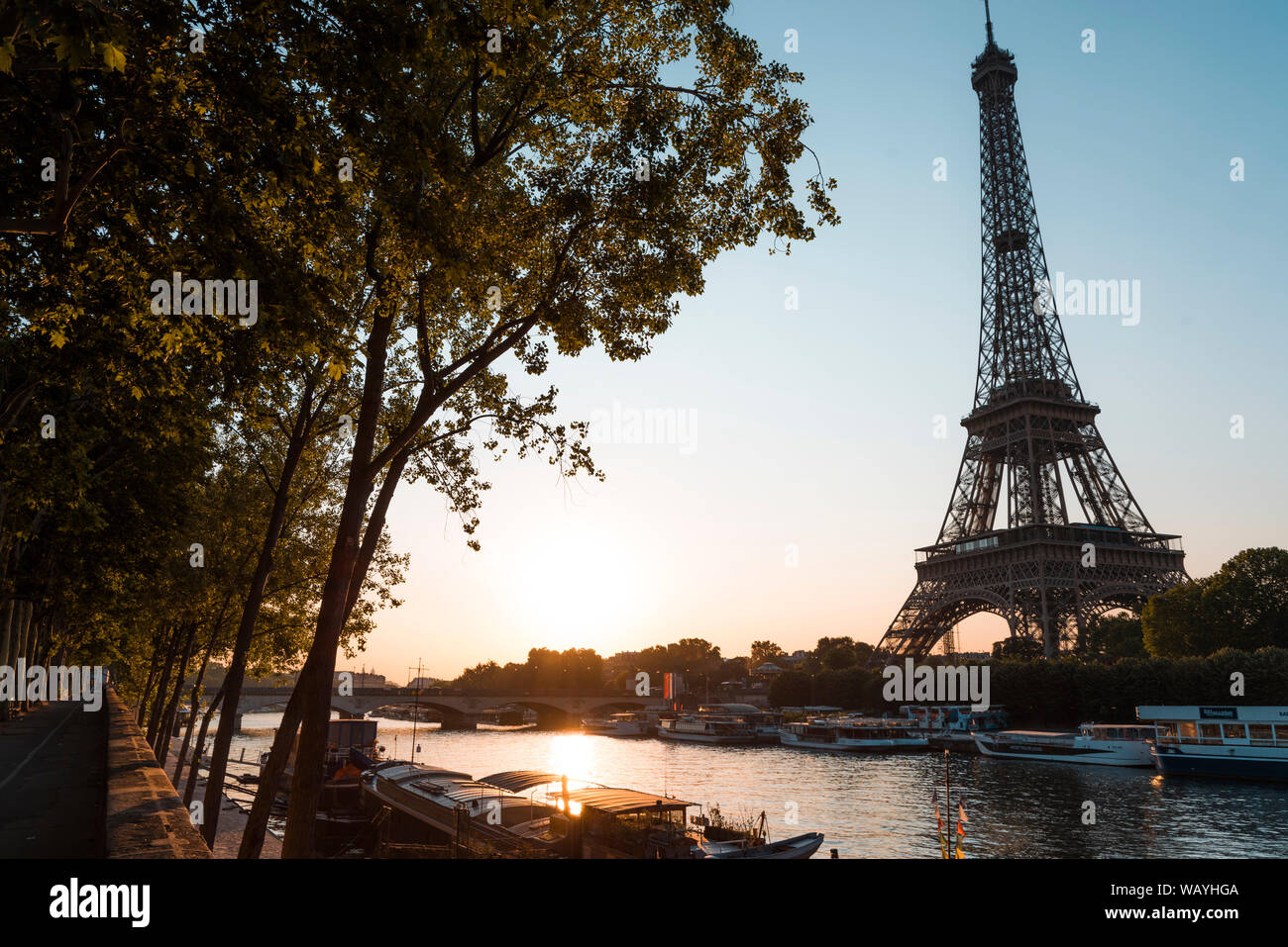 Paris at Sunrise and Sunset Stock Photo - Alamy
