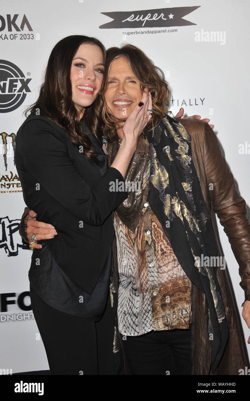 LOS ANGELES, CA. March 21, 2011: Liv Tyler & father Steven Tyler at the ...
